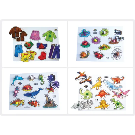 Assorted Peg Puzzle Set of 4