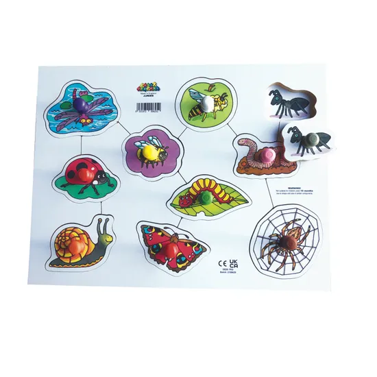 Insects Big Peg Puzzle 10pc