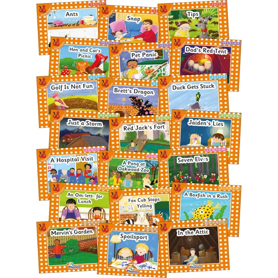 Jolly Phonics Decodable Readers Com – Orange Level