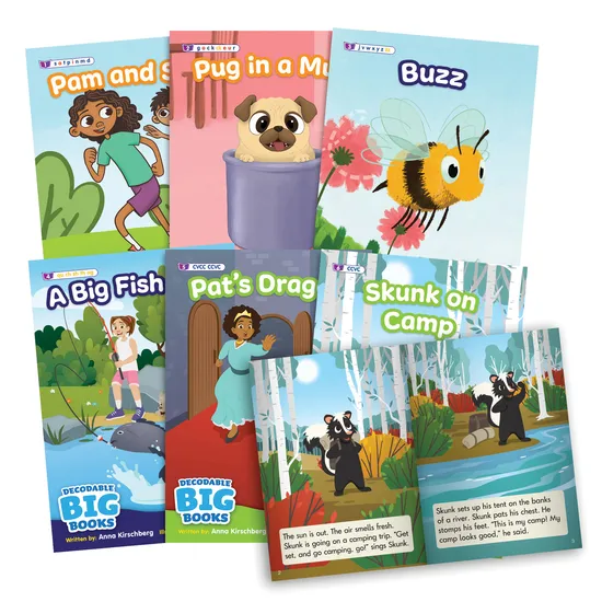 Decodable Big Books - Fiction , Set of 6