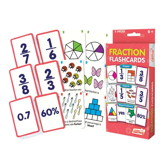Fraction Flashcards – Visual Fraction Representation