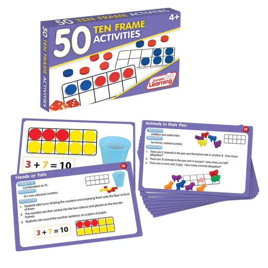 Ten Frame Activity Cards – Set of 50
