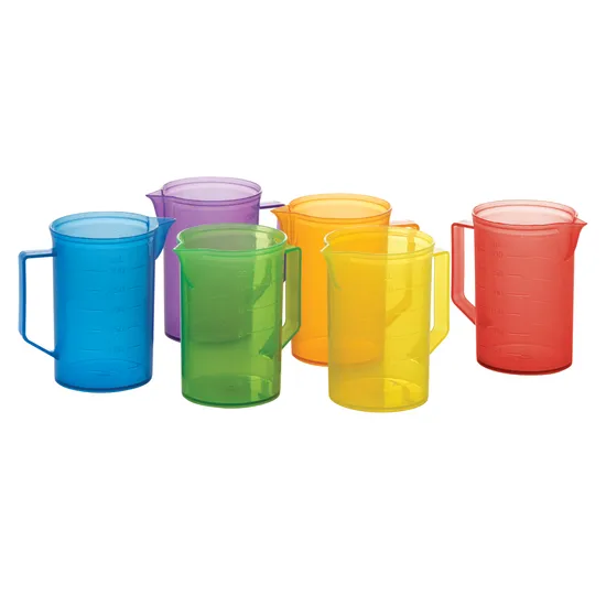 Rainbow Translucent Jugs Set of 6