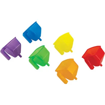 Rainbow Translucent Funnels Set of 6