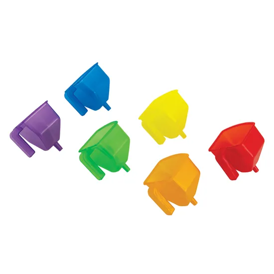 Rainbow Translucent Funnels Set of 6