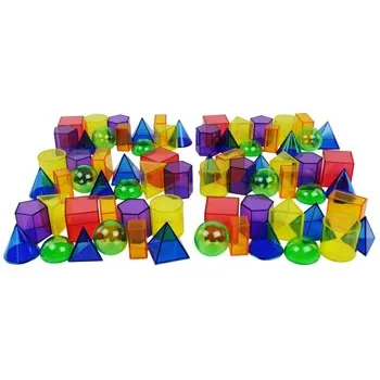 Small Translucent Geometric Shapes - 72 pc