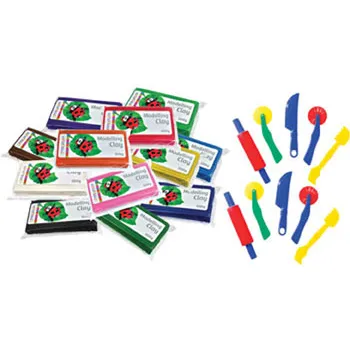 Creatistics Modelling Clay - Kit of 12 + Tools