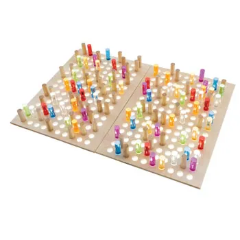 Teachables - Wooden Peg Board Kit - 352 Pieces - A2