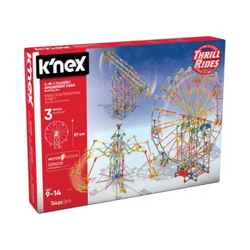 knex - 3-In-1 Amusement Park 744 pieces 3 builds