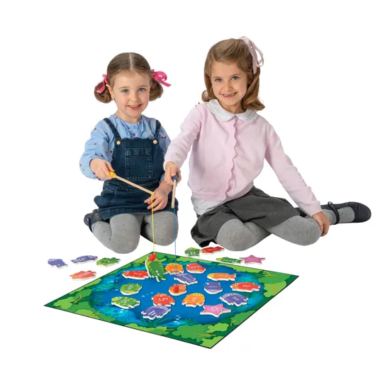 Wooden Magnetic Number Fishing Game - Set of 20