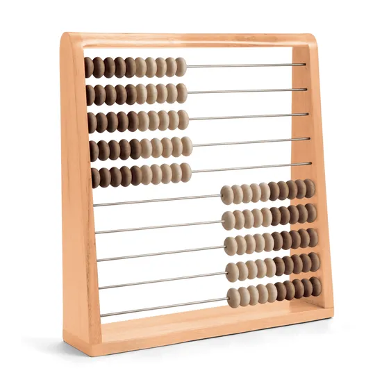 Giant Wooden Abacus – Natural Beads, 10-Row