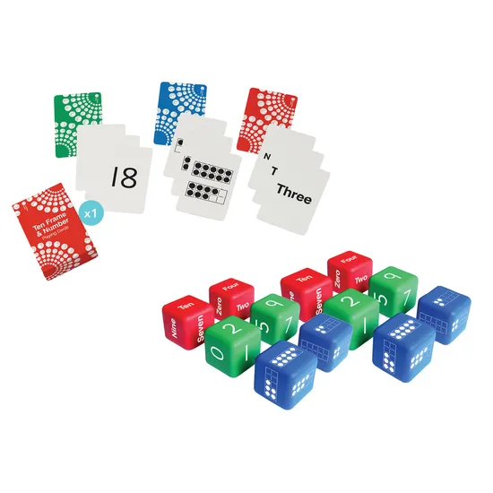 Ten Frames Dice & Playing Cards Kit