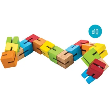 Wooden Blocks Fidget Toy - Set of 10