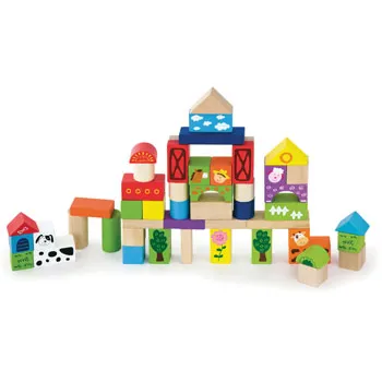 Farm Wooden Blocks Set 50 Pieces