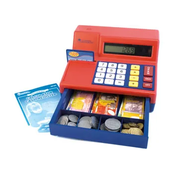 Calculator Cash Register with Play Money