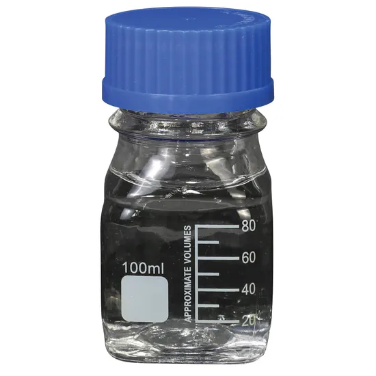 Quality Reagent Bottle - Clear - Square - 100ml