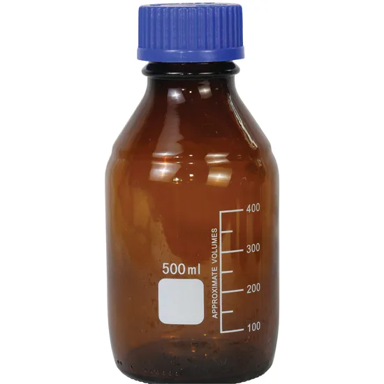 Quality Reagent Bottle - Amber - Round - 500ml