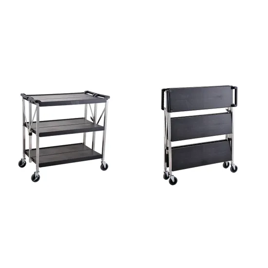 Fold up Lab Trolley - 3 tier - MTA Catalogue
