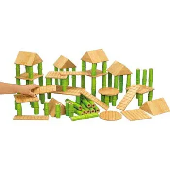 Bamboo Building Blocks 80 Pieces