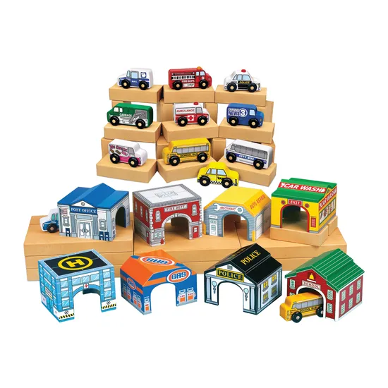 Community Vehicles & Garages Set Of 18