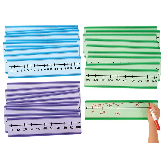 Write & Wipe Number Lines - Whole Numbers