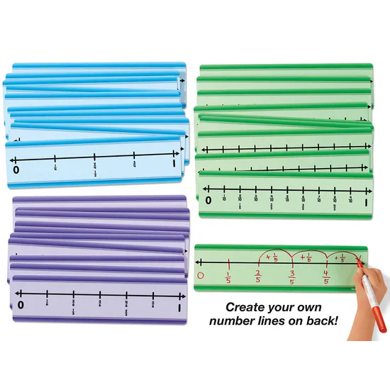 Write & Wipe Number Lines - Fractions