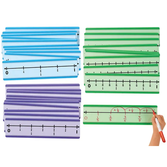 Lakeshore Learning Write & Wipe Number Lines – Fractions