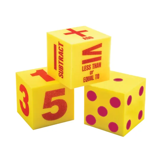 Regular Foam Dice Set of 6 - 12.7cm