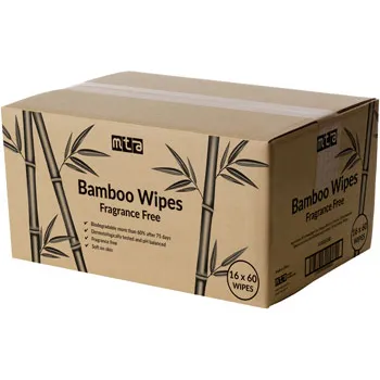 Bamboo Wipes - 16 x Packs of 60