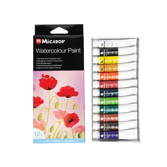 Micador Watercolour Paint 12 ml – Set of 12