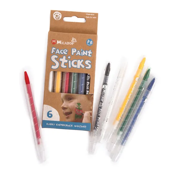 Micador Assorted Face Paint Sticks – Pack of 6
