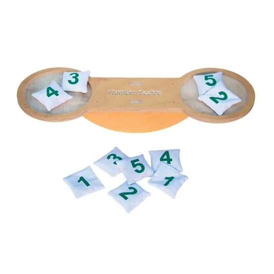 Balance Scale with Weighted Numbers