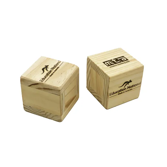 Natural Wooden Rock Shakers - Set of 2