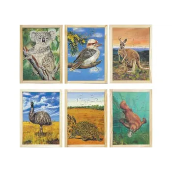 Australian Animals Poster Puzzle Set of 6