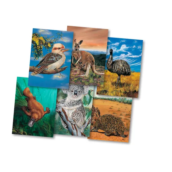 Australian Animals Puzzle & Poster Set of 6