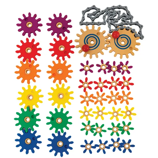 Masterkidz STEM Wall Gears & Chain Set - 39 Pieces