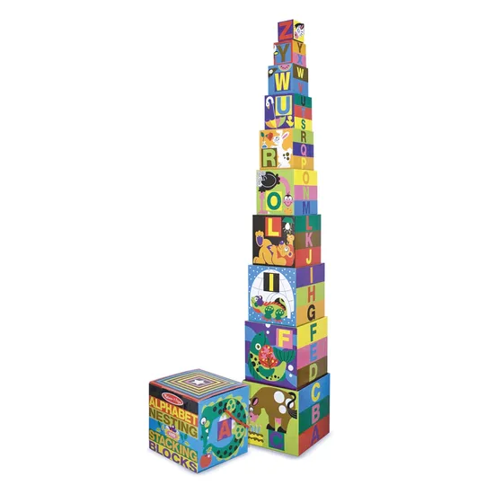 Melissa Doug Alphabet Nesting Stacking Blocks