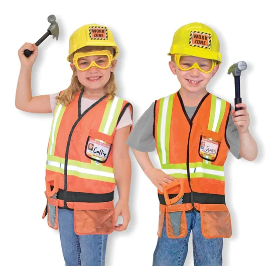Melissa & Doug - Construction Worker Costume Set Single