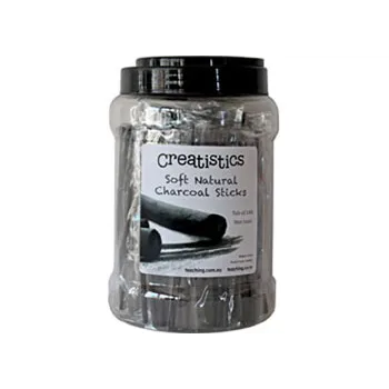 Creatistics Natural Soft Charcoal Sticks- Tub of 144