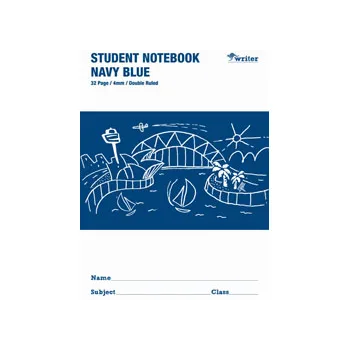 Writer Student Notebook Navy Blue 250x175 mm 4 mm 32p