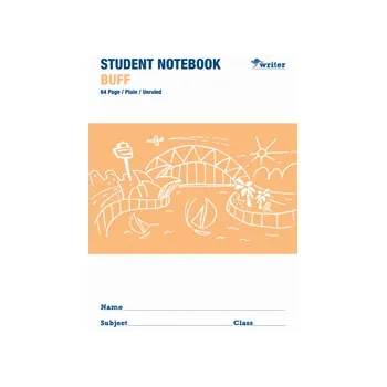 Writer Student Notebook Buff Plain 64p