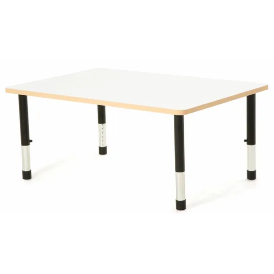 Norwegia Spaces Adjustable Height Rectangular Table - White - 120 (L) x 60 (W) x 39-61.5 (H) cm ...