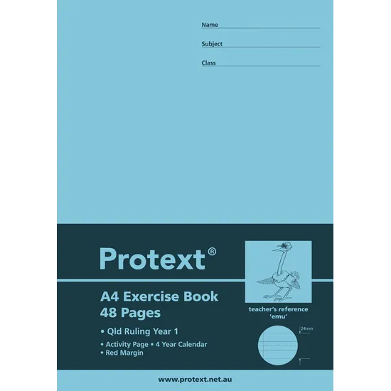 Protext Exercise Book A4 QLD Year 1 48p