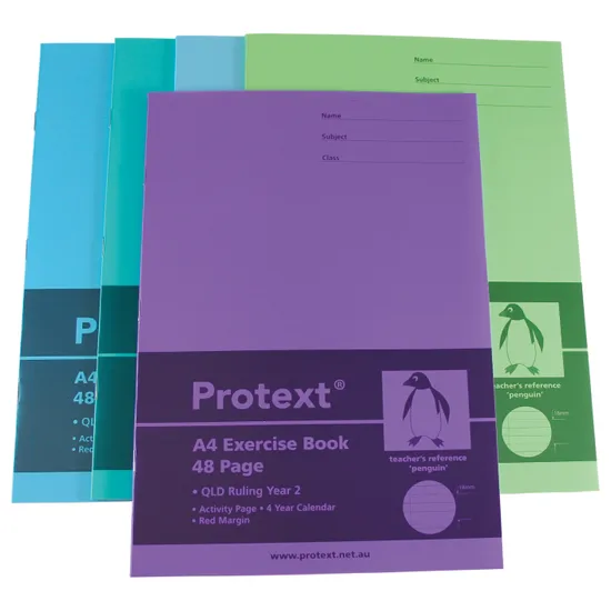 Protext Exercise Book A4 QLD Year 2 48p