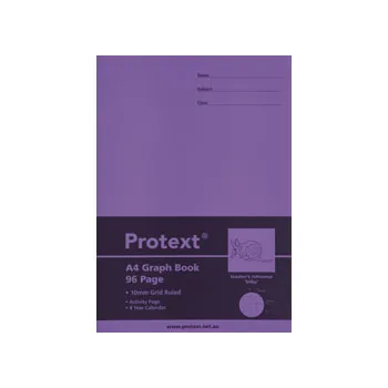 Protext Graph Exercise Book A4 10 mm 96p