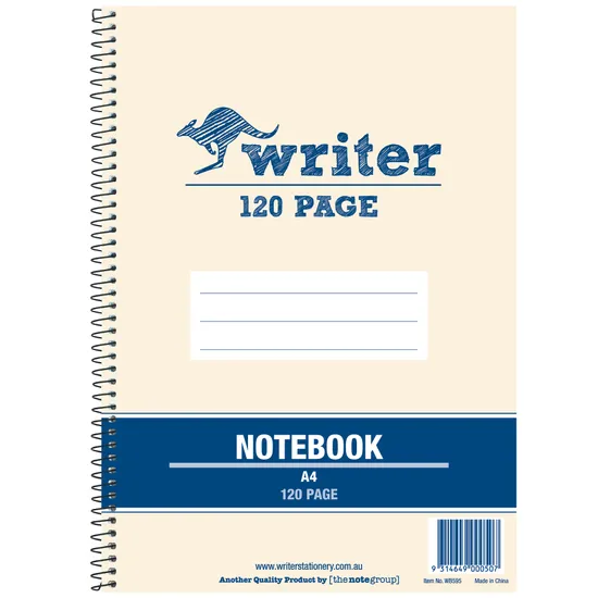 Writer Spiral Note Book A4 8mm 120p