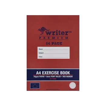Writer Exercise Book A4 8mm 64p