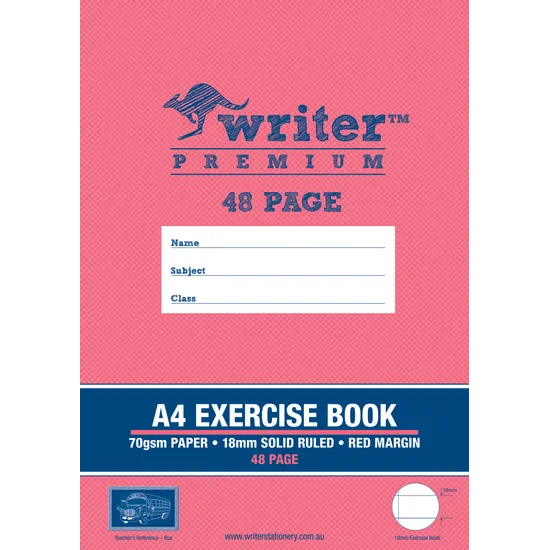 Writer Exercise Book A4 18mm 48p