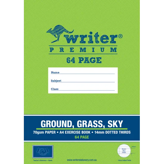 Writer Premium Dotted Thirds Ground/Grass/Sky A4 18 mm 64p