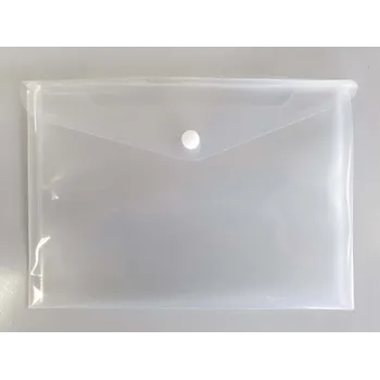 Document Wallet A5 Button Close - Clear PP